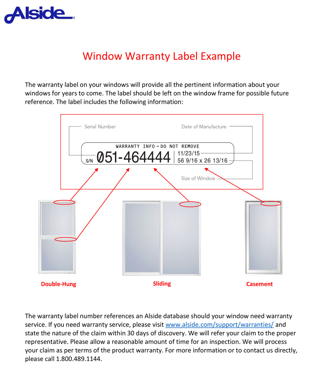 Locate Serial Number - Get a Quote From Graboyes Window & Door